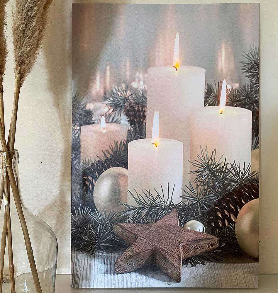 Verwunderlich Adventskranz Kerzen Led Bilder